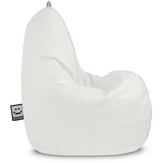Happers Happers - Pouf Poire Relax Similicuir Blanc Enfant Blanc
