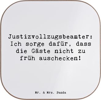 Mr. & Mrs. Panda Tassen Untersetzer Spruch Justizvollzugsbeamter Spa&szlig; - Geschenk, deko, Dienst in der JVA, Glas, Berufe, personalisierte Geschenke, Justizvollzugsansta