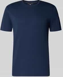 Christian Berg T-Shirt mit geripptem Rundhalsausschnitt