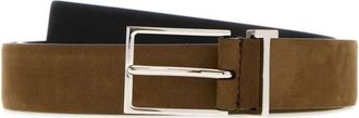 Tom Ford Homme, Accessoires, Brun, Taille: 105 CM Natural Nubuck T Loop Belt 28 mm