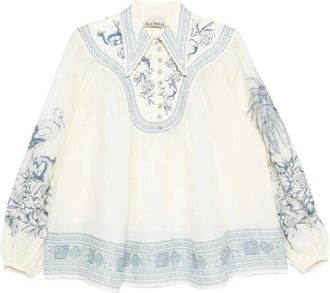 Alemais Femme, Blouses et Chemises, Blanc, Taille: 38 FR 6094T Villa Romantica Blouse