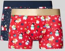 Christian Berg Trunks im Allover-Look im 2er-Pack