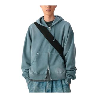 Beams Plus Fade Rivet Zip Hoodie - - Sweatshirts & Hoodies - Herren - Grau - L