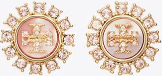 Tory Burch Damen Moondance Crystal Stud Earrings