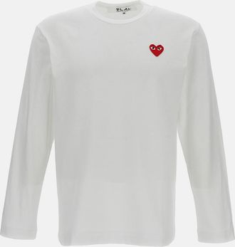 Comme Des Gar&ccedil;ons T-shirt Mit Rotem Herz-emblem