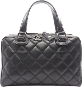 Chanel Sac &agrave; main en cuir Wild Stitch Pre-owned - Femme - Pre-owned - Noir - Taille: ONE Size