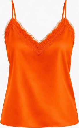Worldclassca Top Spaghetti Lace Trim Top