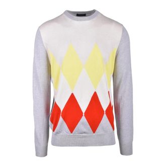 Ballantyne Baumwolle Kaschmir Pullover - - Knitwear - Herren - Mehrfarbig - L