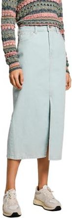Pepe Jeans London Midi Skirt Hw Jupe, Bleu (Denim-Pg2), L Femme