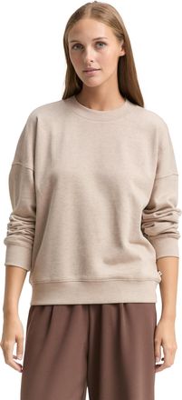 Tom Tailor Damen 1048336 Loose Fit Sweatshirt, 38909-Cosy Beige Melange, XXL