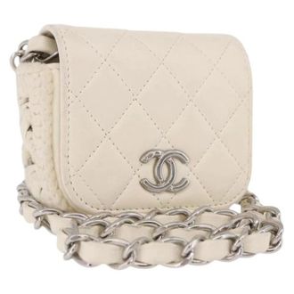 Chanel Sac bandouli&egrave;re mini vintage doccasion - Femme - Pre-owned - Blanc - Taille: ONE Size