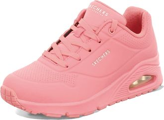 Skechers Damen UNO Stand On Air Sneaker, Coral Durabuck/Mesh, 39 EU