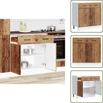 vidaXL The Living Store - vidaXL Armoire de cuisine Lucca vieux bois bois ing&eacute;nierie