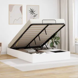 vidaXL Vidaxl Letto Ottomano Bianco 120 X 200 Cm Legno Ingegnerizzato