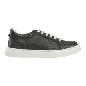 Kiton Femme, Chaussures, Gris, Taille: 38 EU Crocodile Leather Baskets