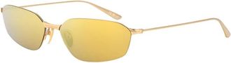 Balenciaga Bb0412S Metall Rechteck Sonnenbrille - - Accessories - unisex - Gelb - 62 MM