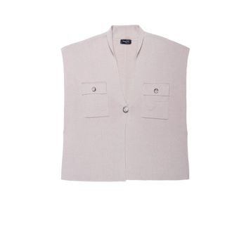 Nenette Femme, Vestes, Beige, Taille: 44 FR Gilet en maille