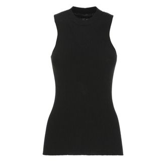 Rick Owens Rippstrick-Oberteil aus Wolle - - Tops - Damen - Schwarzk - XS