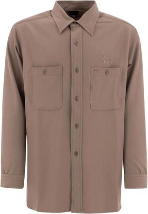 Needles Homme, Chemises, Brun, Taille: M Butterfly Embroidered Work Shirt