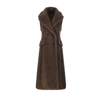 Max Mara &Auml;rmellose Jacke in Bronze Braun - - Jackets - Damen - Braun - S