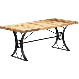 vidaXL Vidaxl - Table &agrave; manger 180x90x76 cm Bois de manguier massif