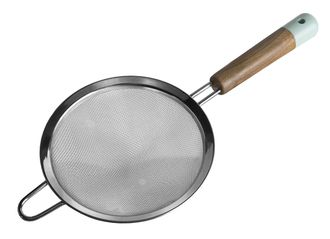 Jamie Oliver Sieb JB3330 feinmaschiges Küchensieb aus Edelstahl mit Akazienholzgriff. Ø 14 cm