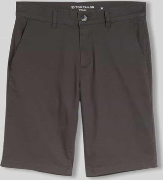Tom Tailor Slim Fit Chinoshorts aus reiner Baumwolle