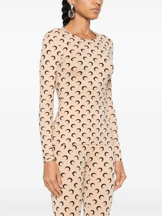 Marine Serre Moon Shirt - Beige