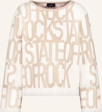 Monari Monari Pullover Mit Pailletten beige