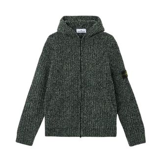 Stone Island Homme, Sweatshirts et sweats &agrave; capuche, Vert, Taille: S Gilet Maille