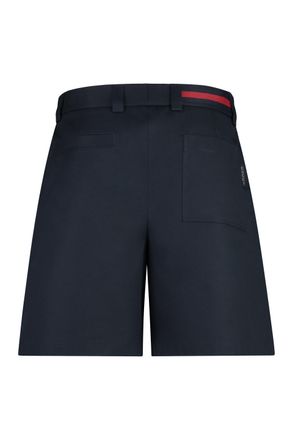 Gucci Mens Cotton Bermuda Shorts Blue Wool