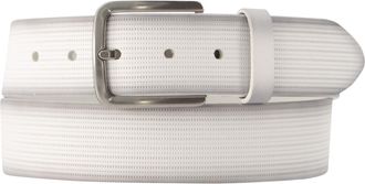 Lindenmann Herren G&uuml;rtel wei&szlig; Leder gepr&auml;gt