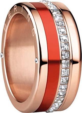 Bering Combinaison de Bagues Échangeables pour Femme en Or Rose et Rouge avec le Système Unique Twist & Change, Nile
