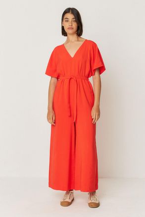 SKFK Damen vegan Jumpsuit Kaie Rot