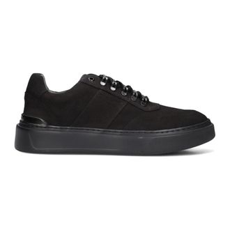 Stefano Lauran Schwarze Leder Herren Sneakers Star 003 - - Shoes - Herren - Schwarzk - 48 EU