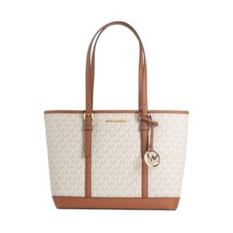 Michael Kors Jet Set Travel Large Logo Tote - - Bags - Damen - Wei&szlig; - ONE SIZE