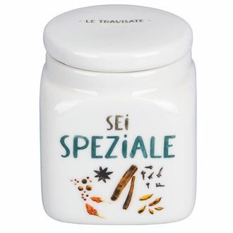 Villa D'Este Home Tivoli Le Travisate Gew&uuml;rzdose 500 ml aus Porzellan New Bone China