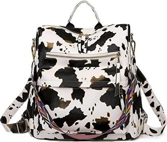 Generic Sac &agrave; dos tendance en cuir pour femme, grand sac &agrave; dos de designer pour voyage, sac &agrave; bandouli&egrave;re en toile pour filles, a, taille unique