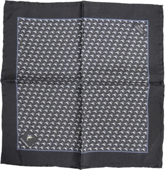 Dolce & Gabbana Homme, Accessoires, Noir, Taille: ONE Size Elegant Silk Scarf