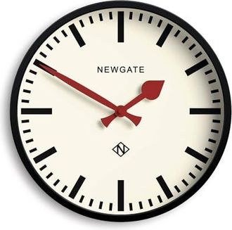 Newgate Watches Luggage Horloge Murale | Horloge de Gare Moderne en m&eacute;tal r&eacute;tro | 30cm | Bo&icirc;tier en m&eacute;tal Profond Noir | Style Vintage Contemporain pour Cuisine, Salo