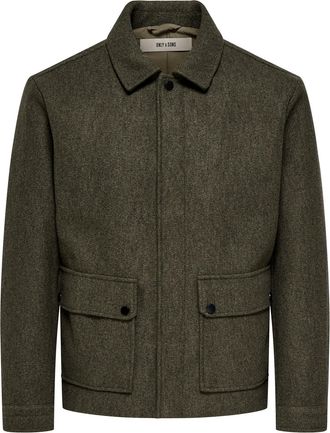 Only & Sons &Uuml;bergangsjacke ONLY & SONS Connor Life Jacket OTW Noos Bungee Cord Melange