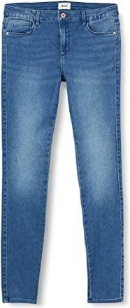 Only Jean skinny Onlroyal pour femme, taille haute, coupe skinny, Bleu moyen denim, XS