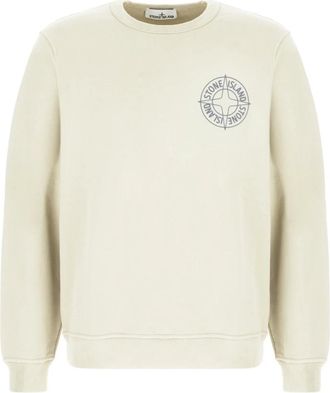 Stone Island Homme, Sweatshirts et sweats &agrave; capuche, Beige, Taille: L Embossed Logo SweaT-shirt