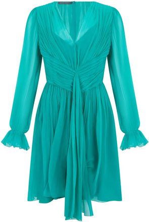 Alberta Ferretti Femme, Robes, Bleu, Taille: 40 FR &Eacute;l&eacute;gante robe &agrave; col en V