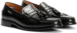 Ben Sherman Buster Leather Mocassins pour homme Noir, Noir, 42 EU