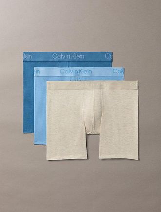 Calvin Klein 3er-pack Boxershorts - Ultra Soft Modal - Classic Taupe/pale Surf Gray/charmi - Herren - XS