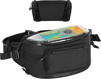 Generic Lenkertasche f&uuml;r Motorrad, Touchscreen, Lenkertasche mit Rei&szlig;verschluss, gro&szlig;e Kapazit&auml;t, transparente Fenstertasche, Aufbewahrungstasche f&uuml;r Roller m