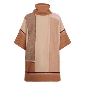 Malo Oversized Pullover - - Knitwear - Damen - Mehrfarbig - S