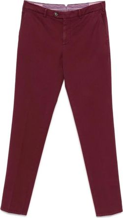 Brunello Cucinelli Homme, Pantalons, Rouge, Taille: XL Pantalon Gabardine Teint en Pi&egrave;ce