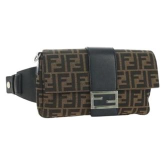 Fendi Pre-owned Vintage Zucca Canvas Schultertasche - - Pre-owned - Damen - Braun - ONE SIZE